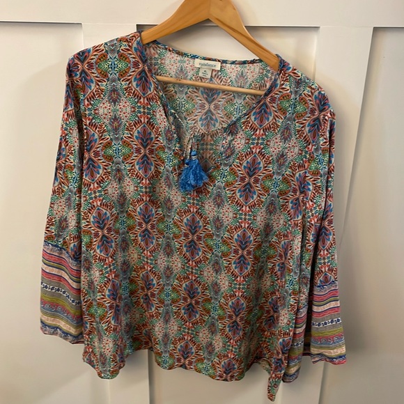 sundance boutique | Tops | Sundance Xl Cotton Top 34 Sleeves | Poshmark